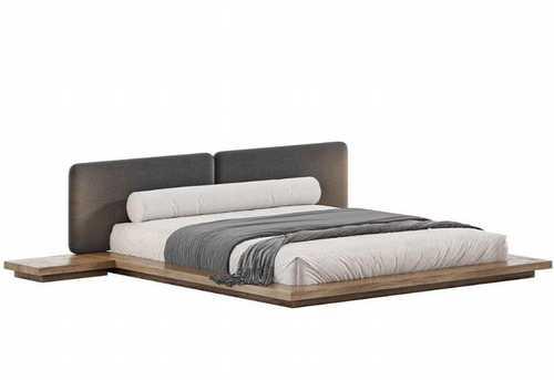 Двуспальная кровать Lupfalt с мягким изголовьем
