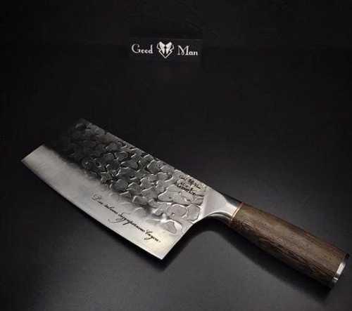 Нож топорик "Накири" для шинковки. AUS 8, венге