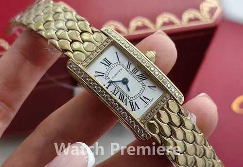 Часы Cartier Tank American gold женские