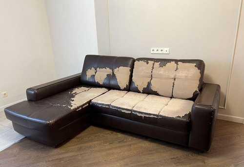 Угловой диван из экокожи kristie