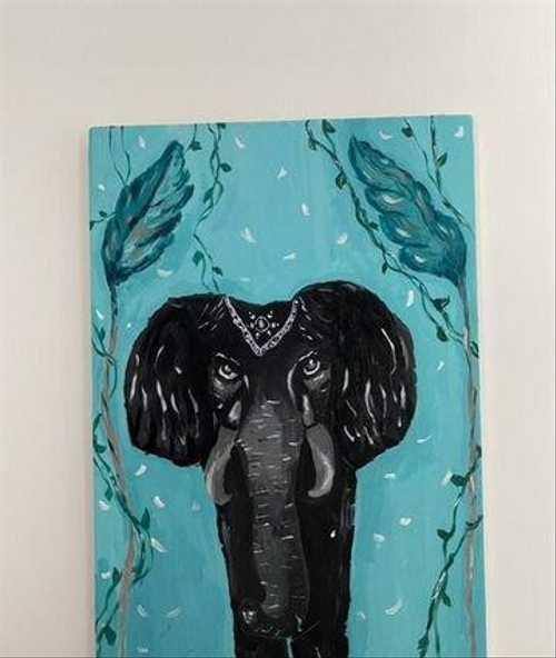 Картина «Слон». Акрил