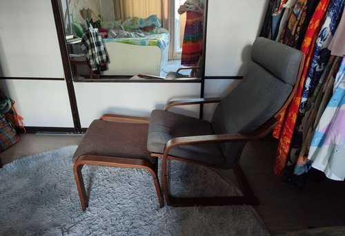 Кресло-качалка IKEA с подножкой