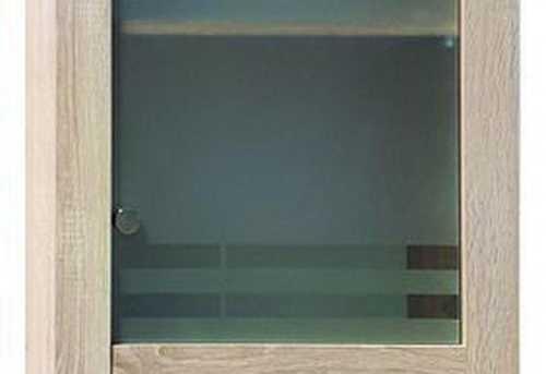 Пенал витрина Селена Пн-02 дуб сонома+белый глянец