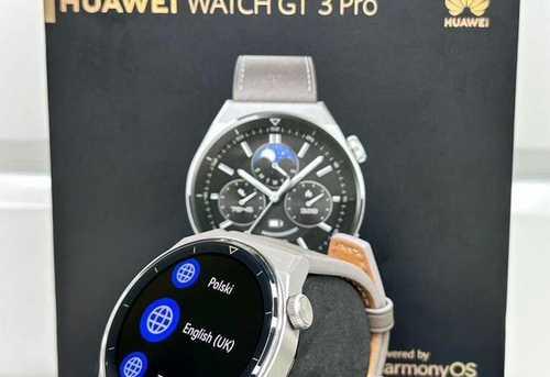 Huawei Watch GT 3 Pro серый кожаный ремешок