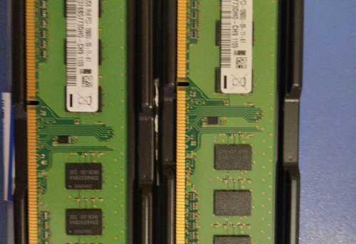 Оперативная память 2x ddr3 2gb