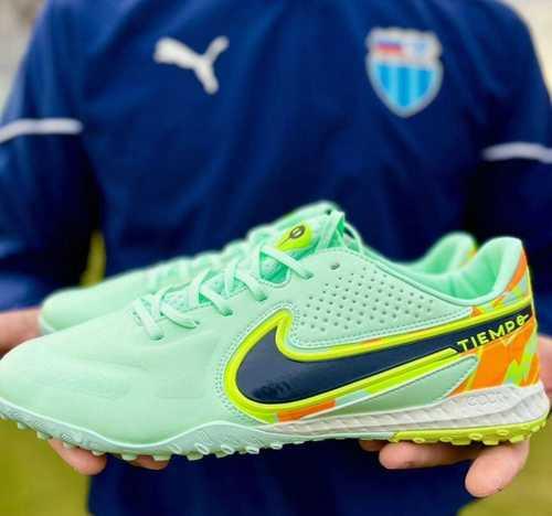 Сороконожки Nike Tiempo Legend 9 Light Green&Orange