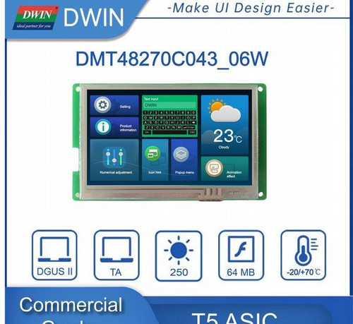 Dwin, 4.3", HMI, IoT планшет сенсорный