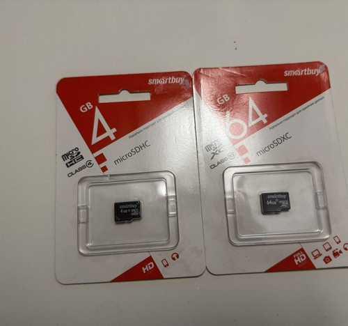 Карта памяти Smartbuy MicroSD 4, 64