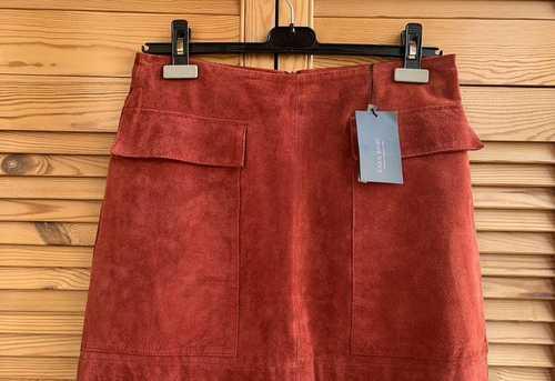 Юбка zara кожа натур. Новая с биркой