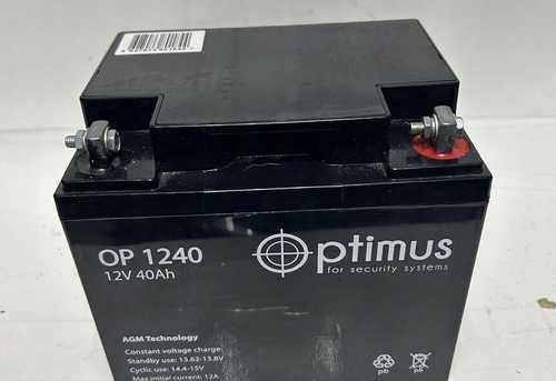 AGM Аккумулятор Optimus 12v 40Ah новый