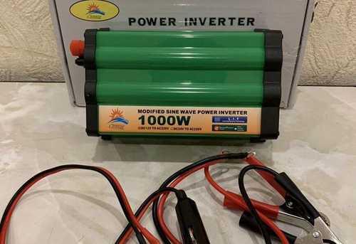 Инвертор 24/220V 1000W + USB Солнце