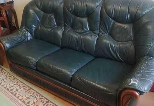 Кожаный диван раскладной