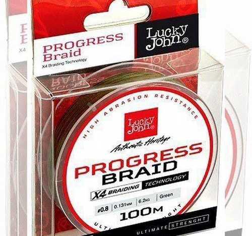 Леска плет. Lucky John Progress Braid Green 100m