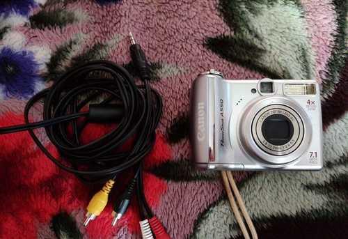 Компактный фотоаппарат canon powershot A550