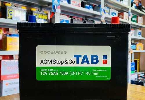 Аккумулятор AGM Гелевый TAB 75 Ач на Start-stop