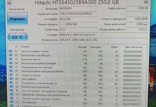 Hdd 2,5" 250 Gb Hitachi