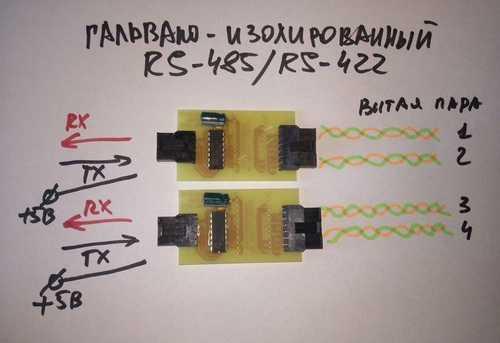 Изолированный (15+15kV) интерфейс RS-485/422