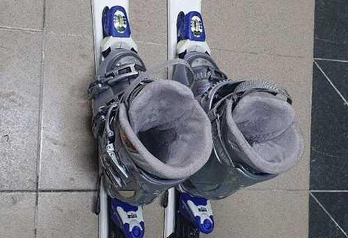 Горные лыжи детские 120см с ботинками