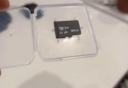 Карта памяти microsdxc A2 V30 на 64 гб быстрая