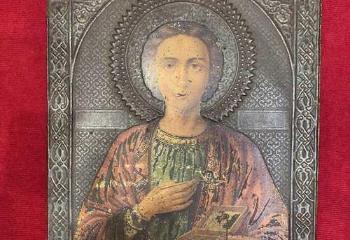 Старинная икона Св Муч Пантелеймона