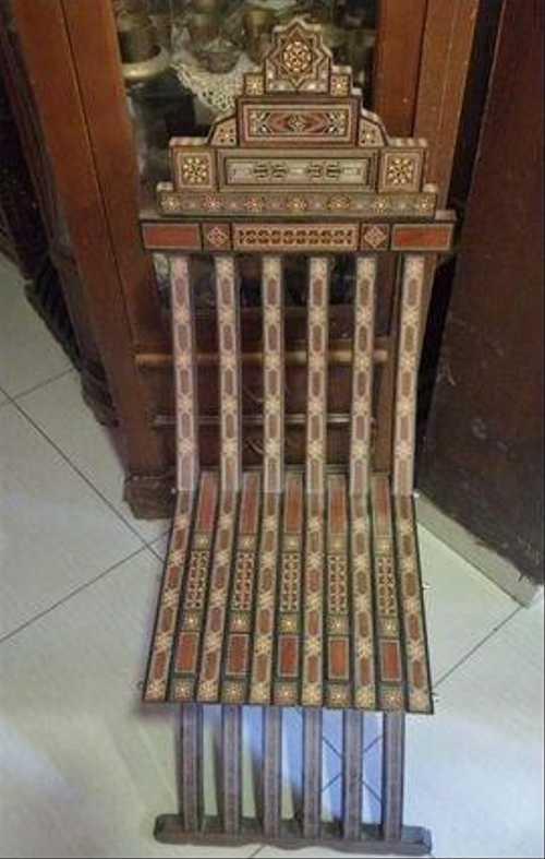 Стул раскладной деревянный (арабская мозаика)