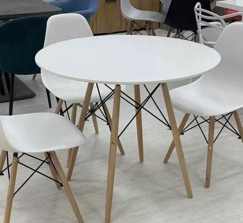Обеденная группа Eames (стол 80 см + 3 стула)