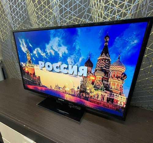 Большой яркий LED TV Supra 81см, USB hdmi