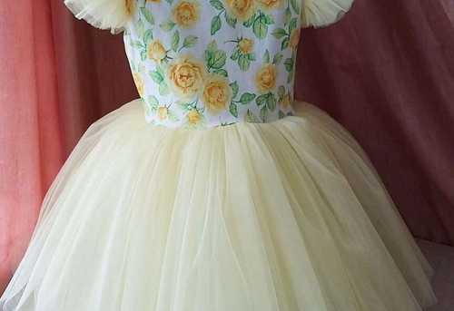 Нарядное платье для девочки размер 104-110