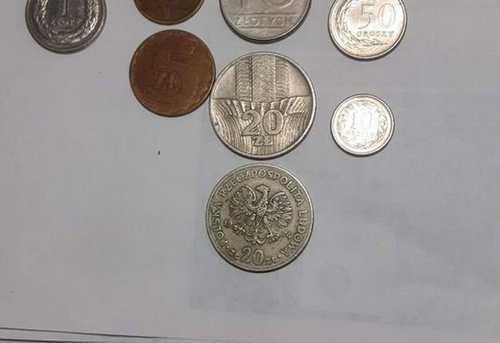 Монеты Польши.1,2,5,10,20 злотых.Гроши 10,50