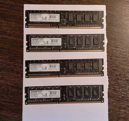 Оперативная память AMD DDR3 1600 4гб