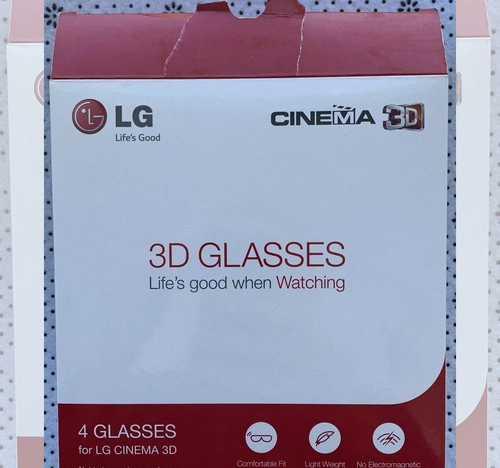 3D-очки LG AG-F310 комплект 4 штуки