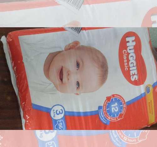 Подгузники huggies classic 3