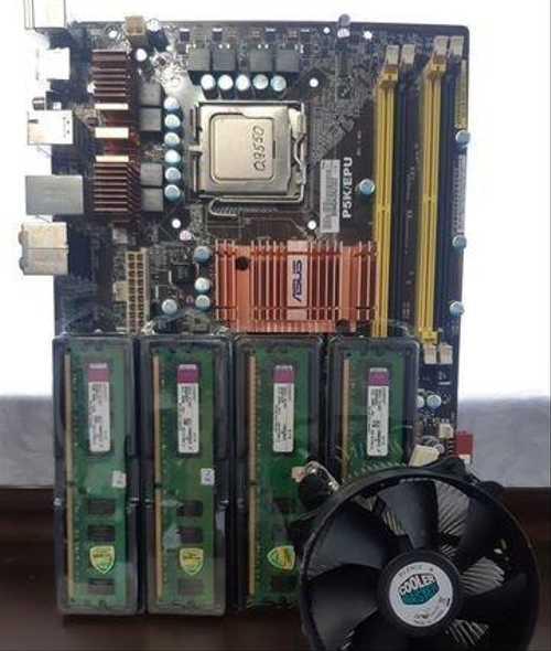 Материнская плата 775+Q9550+DDR2-8Gb+Кулер