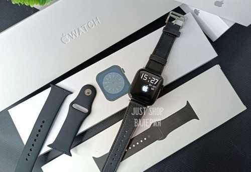 Часы Apple Watch 8 (Гарантия, кожаный ремешок)
