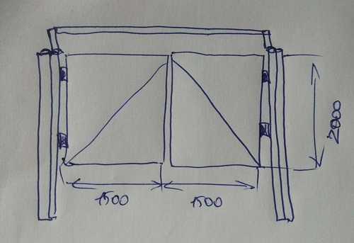 Ворота распашные стальные