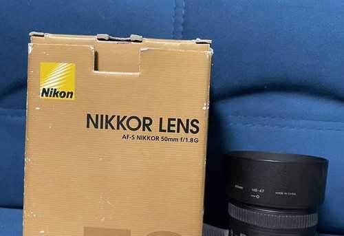 Объектив nikkor lens AF-S nikkor 50mm f/1.8G