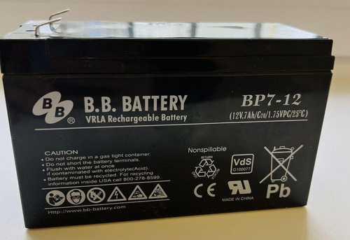 Аккумулятор для ибп B.B.Battery BP7-12