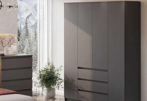 Шкаф для одежды серый в прихожую