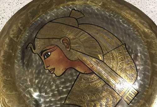 Тарелка Египет настенная латунь
