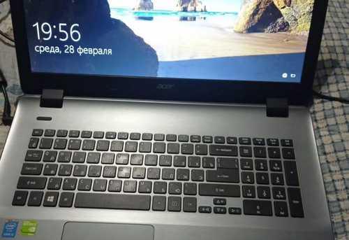 17.3" Acer E5-774G, 1000 ГБ, Core i5-6200U, RAM 6 ГБ, GeForce GTX 950M 2 ГБ