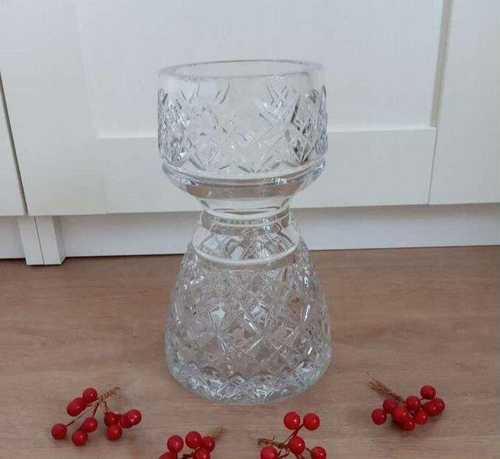 Лзхс хрустальная ваза для цветов Василёк/привезу