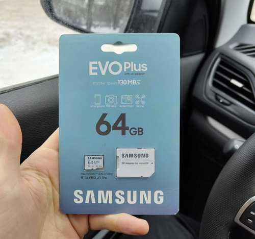 Карта памяти microSD Samsung EVO Plus 64Gb