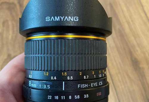 Объектив Samyang 8 mm f/ 3.5 As IF MC Fisheye CS