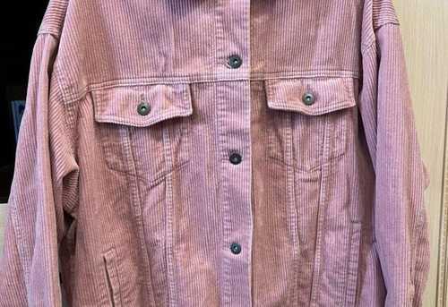 Zara Куртка джинсовая розовая вельвет