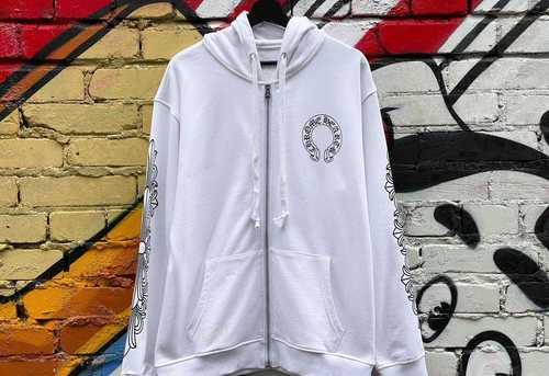 Худи Chrome Hearts Horse Shoe Floral White