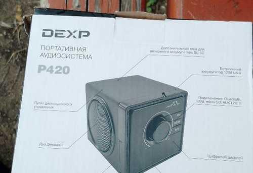 Портативная колонка dexp p420