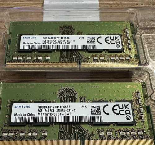 Память DDR4 8gb 3200 Samsung sodimm