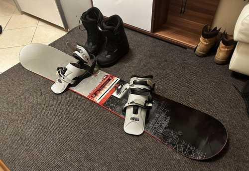 Rossignol сноуборд + крепления + ботинки