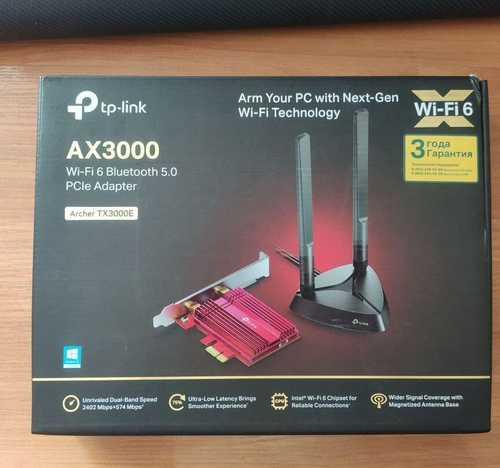 Wi-Fi + Bluetooth адаптер TP-link Archer TX3000E