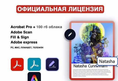 Adobe Acrobat pro лицензионная подписка, (1/3/12 м